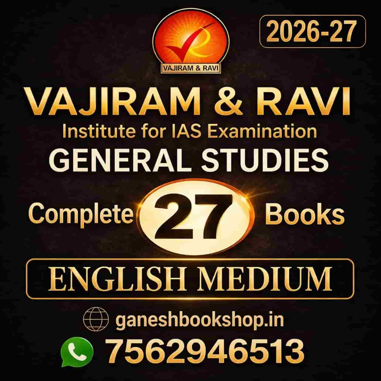 Vajiram and Ravi Notes UPSC CSE 2026-27 |Yellow Books 27 Complete GS ...